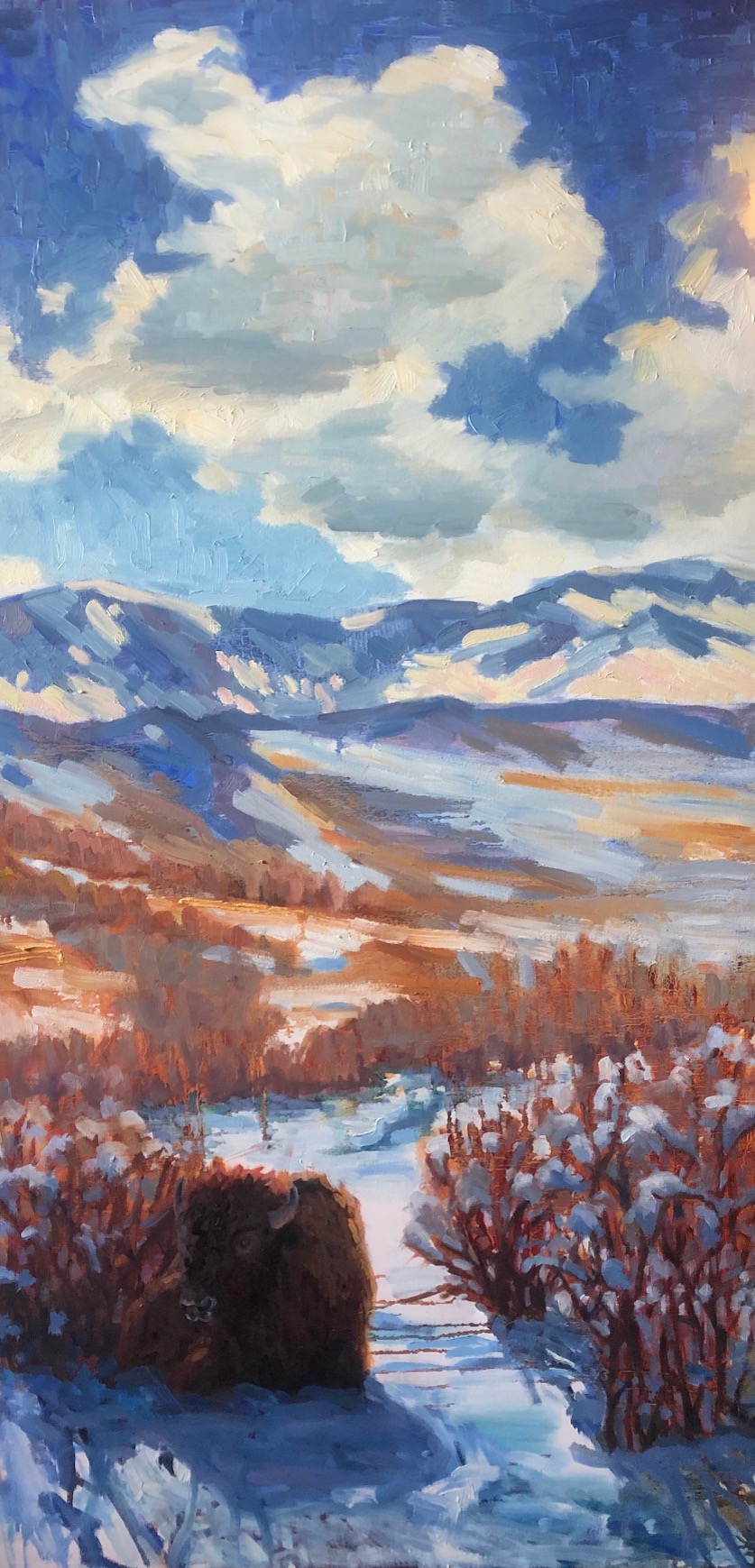 Long Winters Nap by Susan Bell | Landscape | 48" x 24" | Oil
